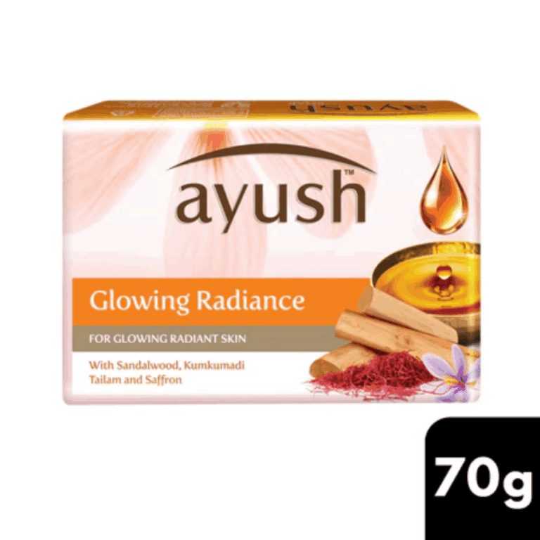 Ayush Glowing Radiance Soap Bar – 70g | Ayurvedic Kumkumadi Tailam Soap ...