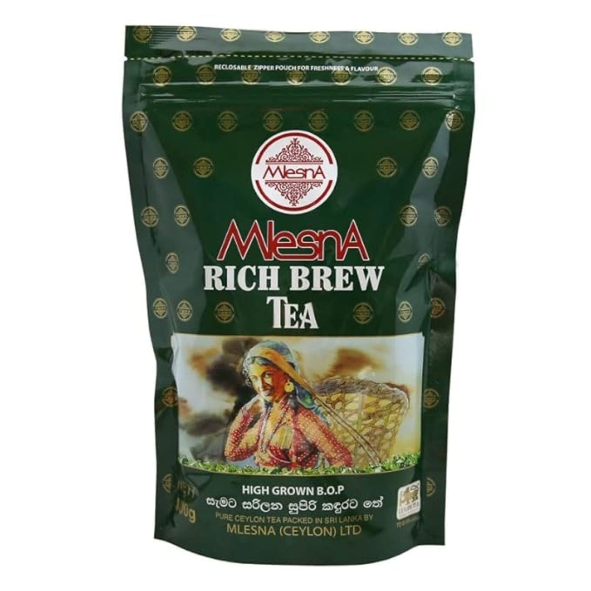 High Grown Ceylon BOP Loose Leaf (200g) Mlesna Pouch