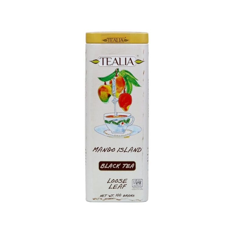 Tealia Mango Island | Loose Leaf Ceylon Black Tea | 100g Tin | Tropical ...